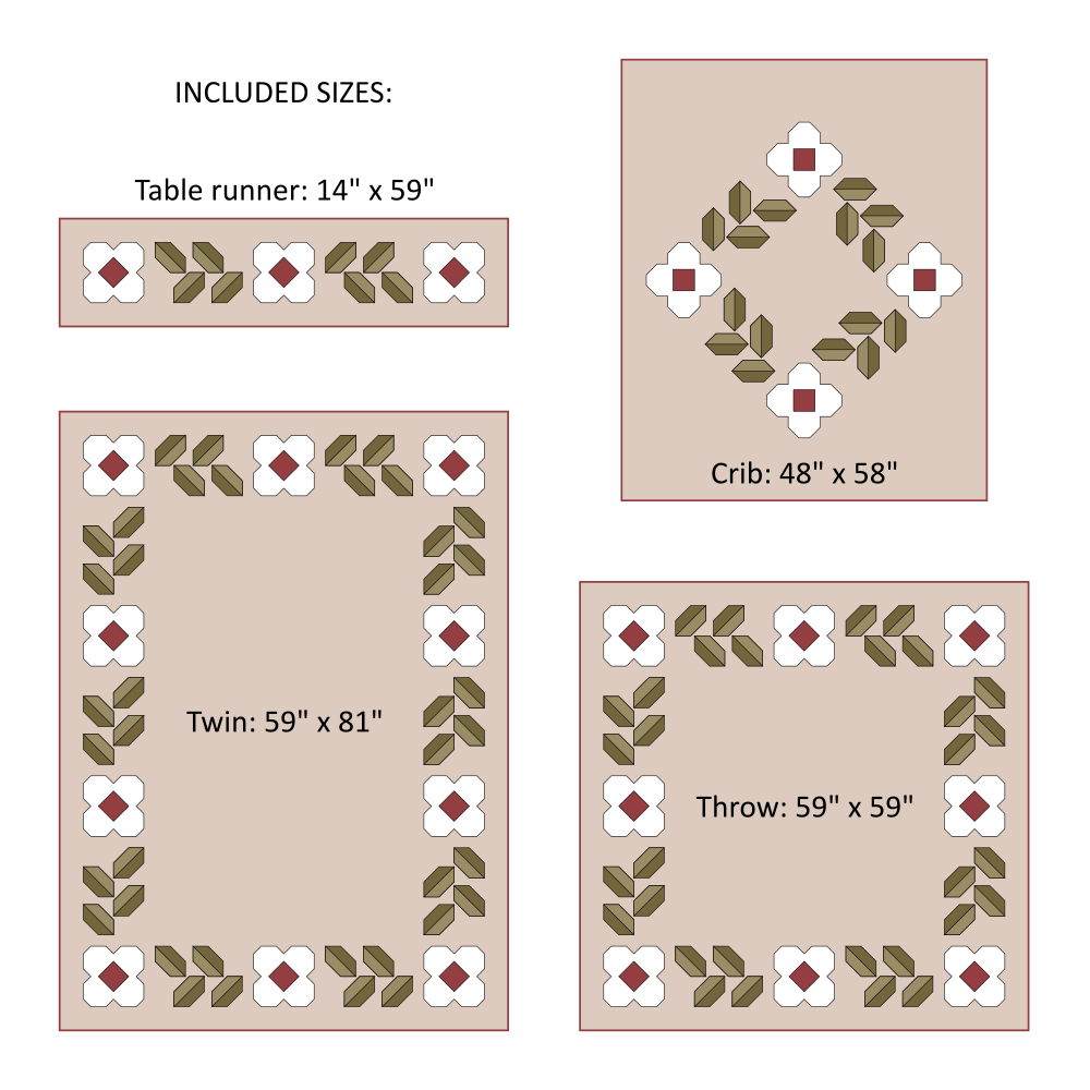 Vintage Bloom (PDF Pattern) – Apples & Beavers